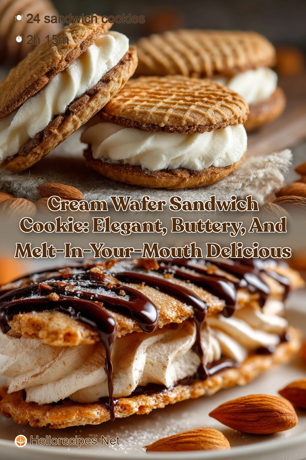 Cream Wafer Sandwich Cookie: Ultimate Almond Cream Filling…