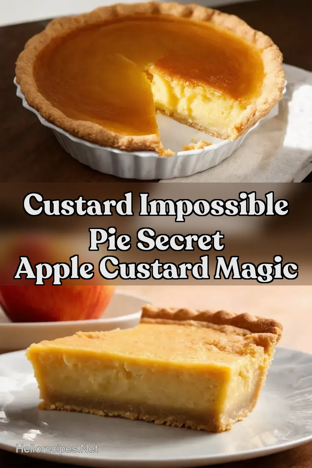 Apple Custard Magic Irresistible Impossible Pie Recipe