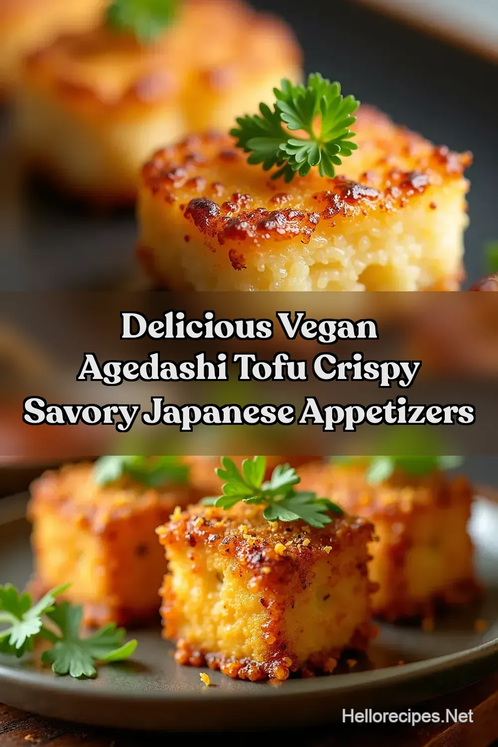Vegan Japanese Appetizers Crispy Agedashi Tofu Bites