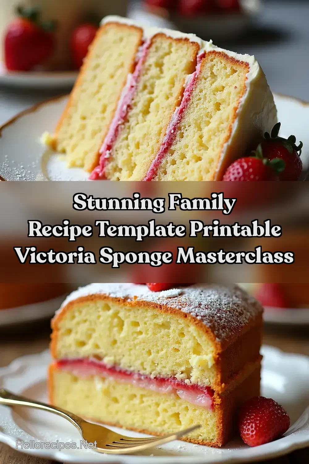 Recipe Book Template Printable digital My Victoria Sponge…