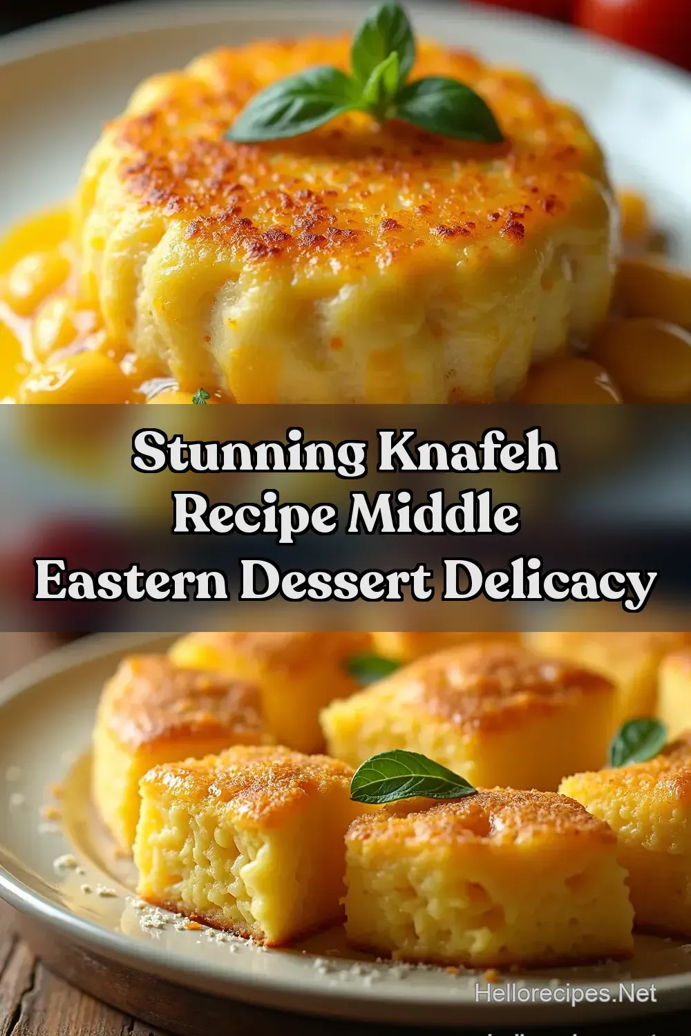 Golden Knafeh My Cheesy delicacy food desserts Recipe