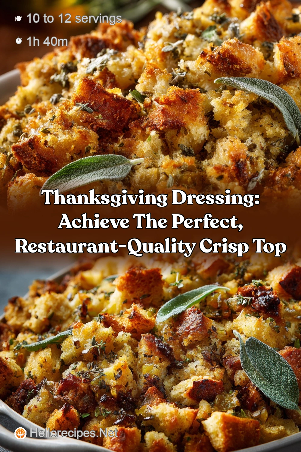 Thanksgiving Dressing: Herb Sage Recipe for a Crisp Top