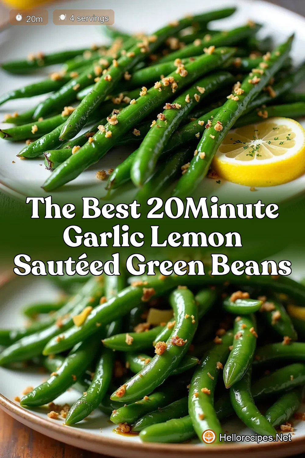 Speedy Garlic Lemon Sautéed Green Beans Recipe TenderCrisp…