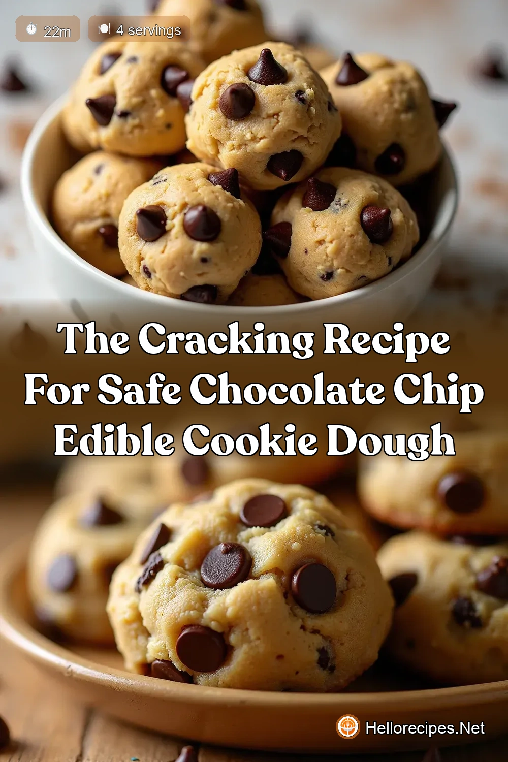 NoBake Chocolate Chip Edible Cookie Dough EggFree - Hello…