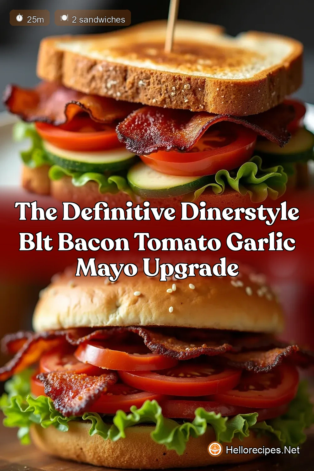 The Ultimate BLT Sandwich Crispy Bacon Homemade Garlic Mayo
