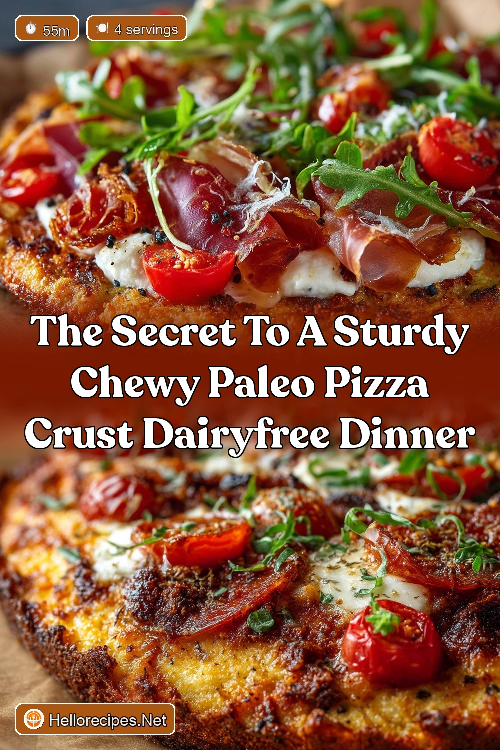Paleo Pizza Sturdy Almond Flour Crust DairyFree Dinner
