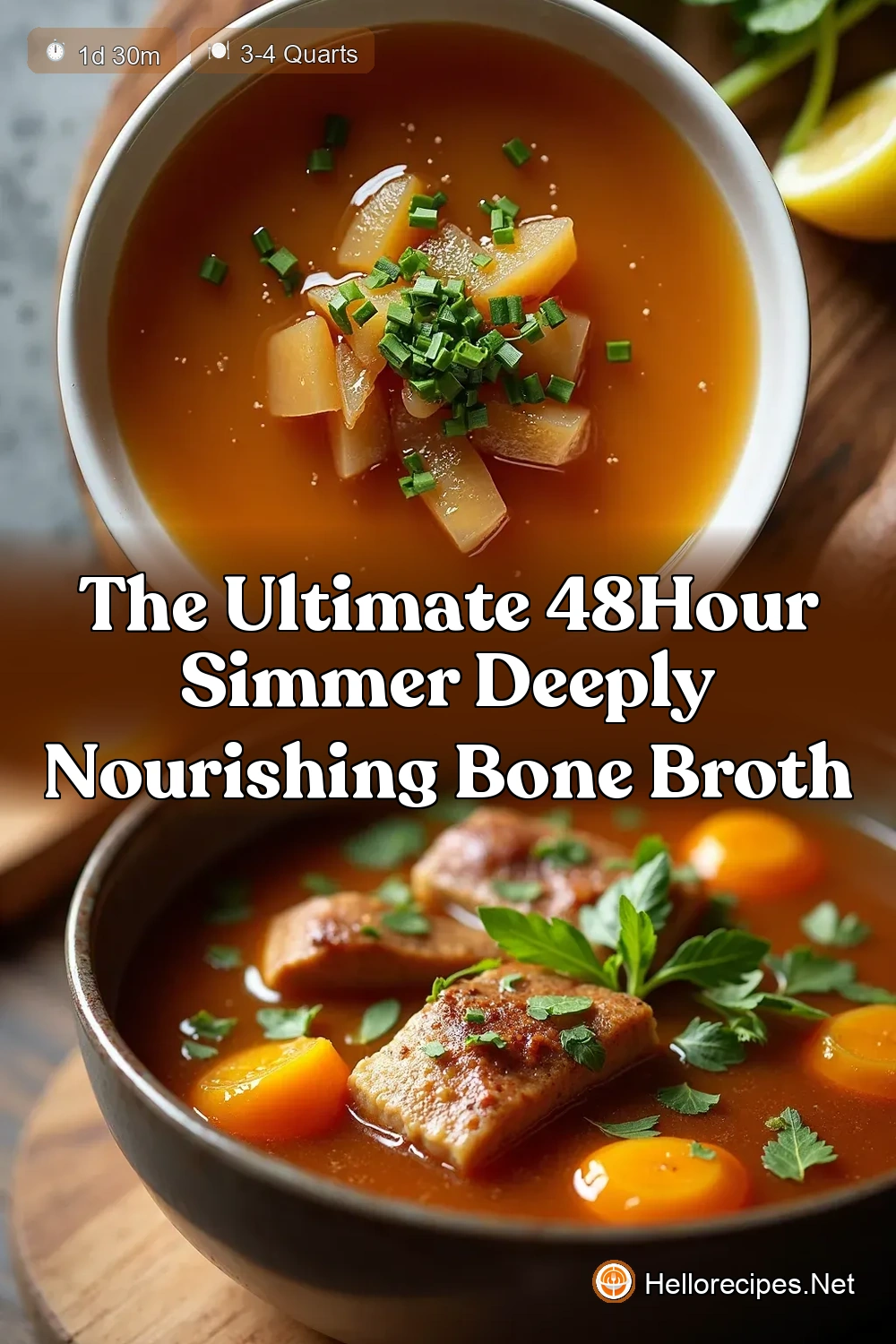 Deeply Nourishing 48Hour Bone Broth Recipe Liquid Gold