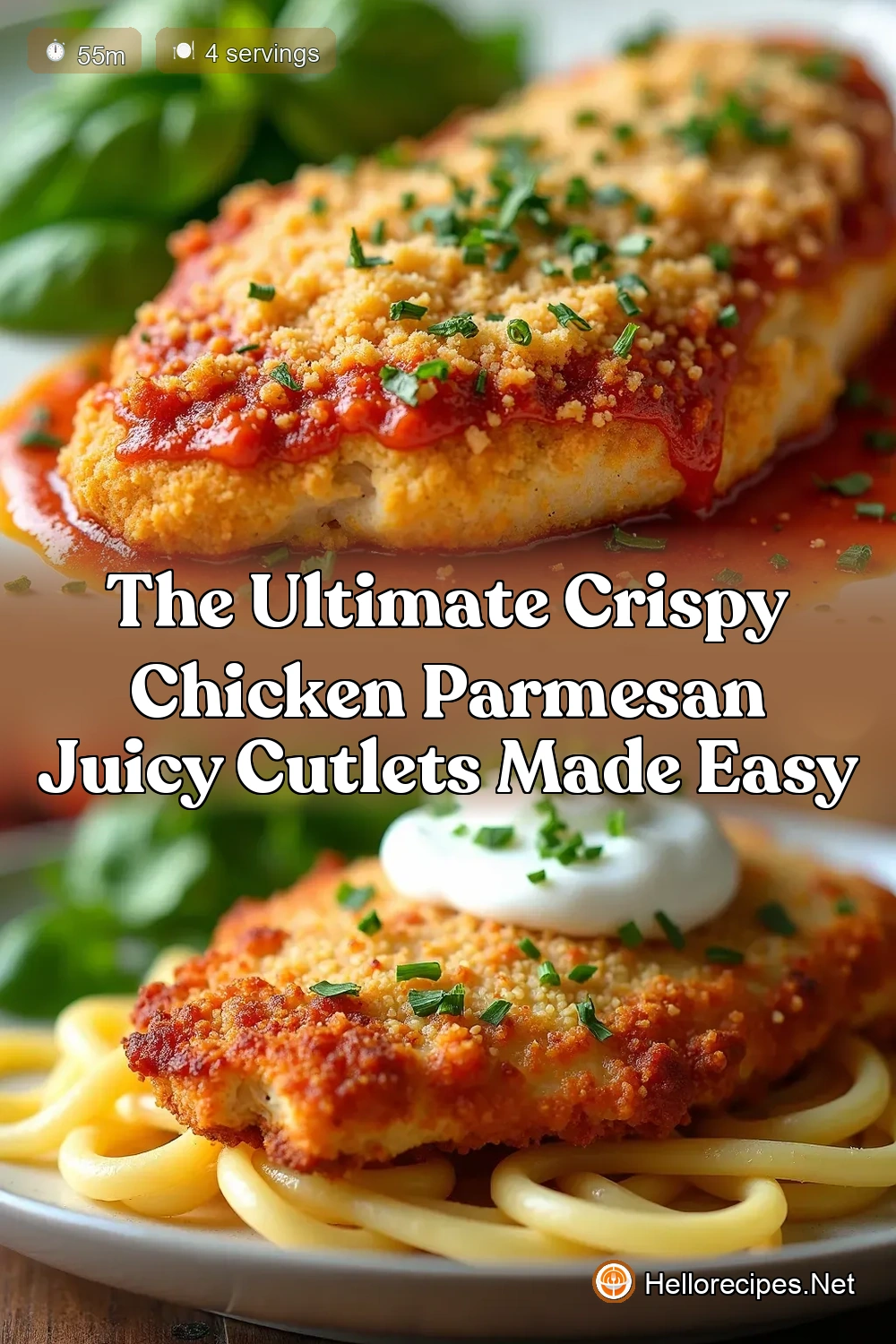 The Golden Crumb Crispy Chicken Parmesan Recipe - Hello…