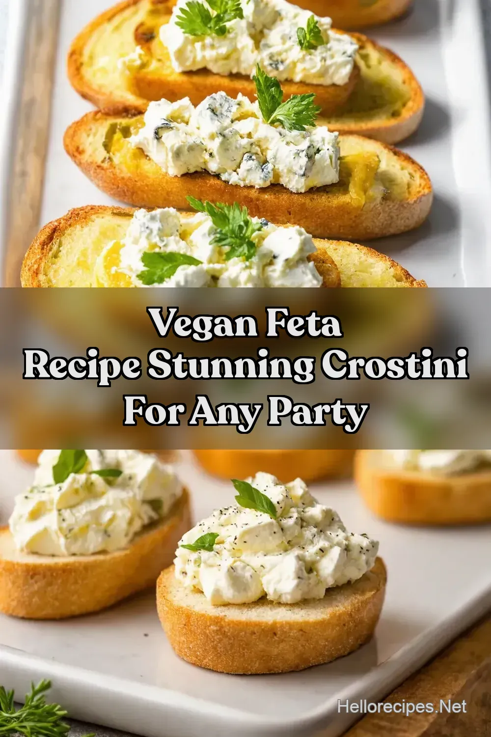 Fancy Vegan Appetizers Whipped Vegan Feta Crostini - Hello…