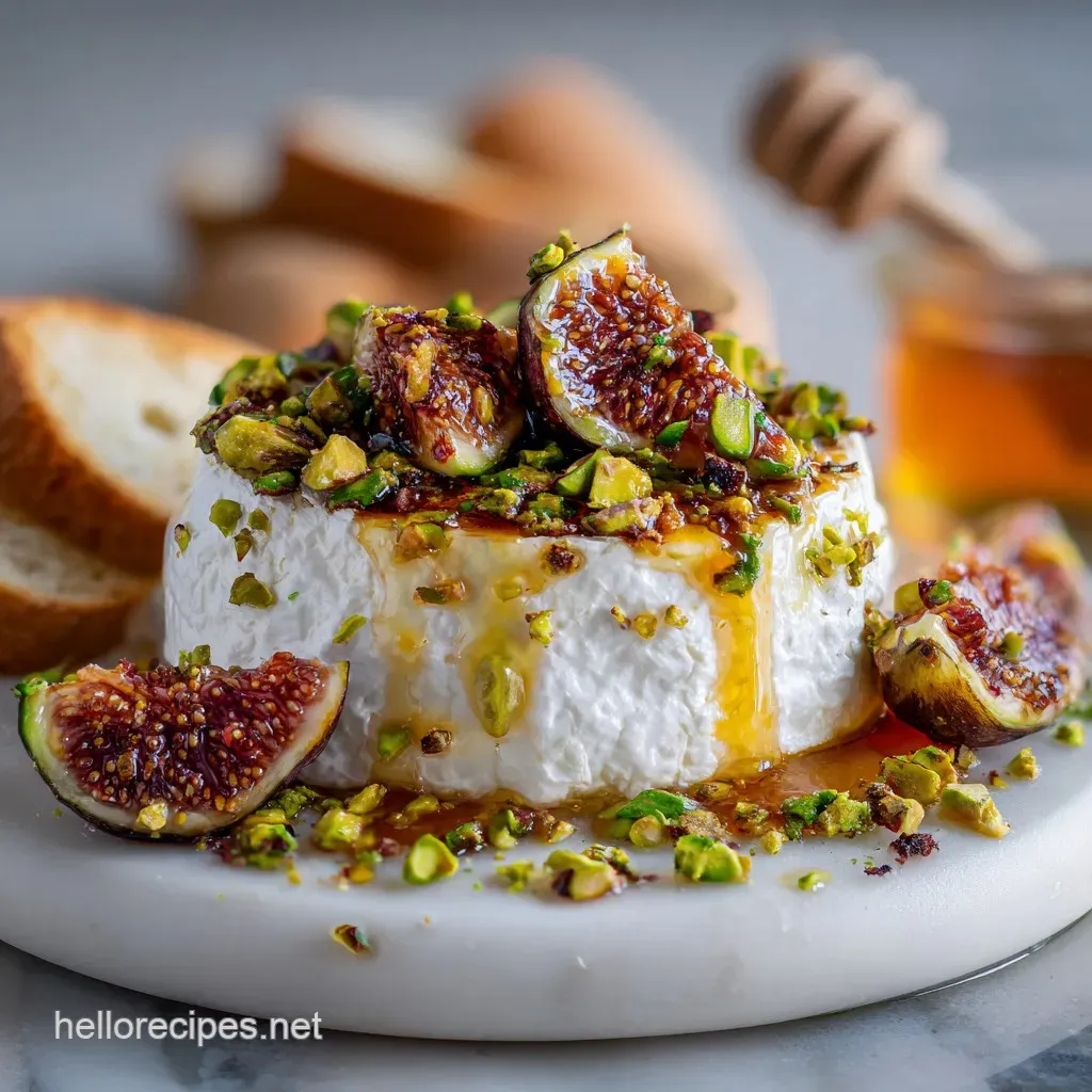 Baked Goat Cheese with Honey Fig and Pistachios in 20…