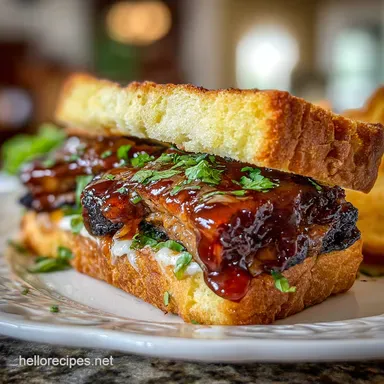 BBQ Rib Sandwich: Succulent Meat & Mahogany Glaze - Hello…