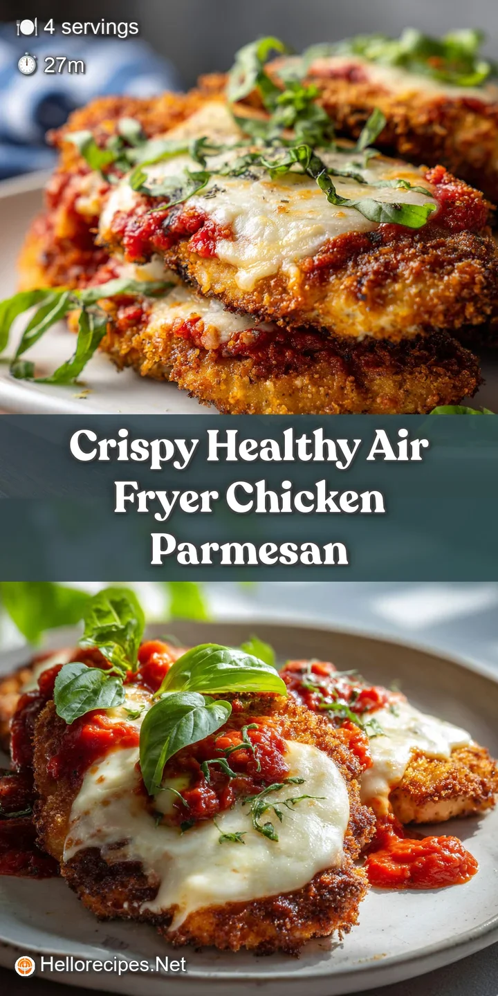 Crispy Healthy Air Fryer Chicken Parmesan Recipe in 27…