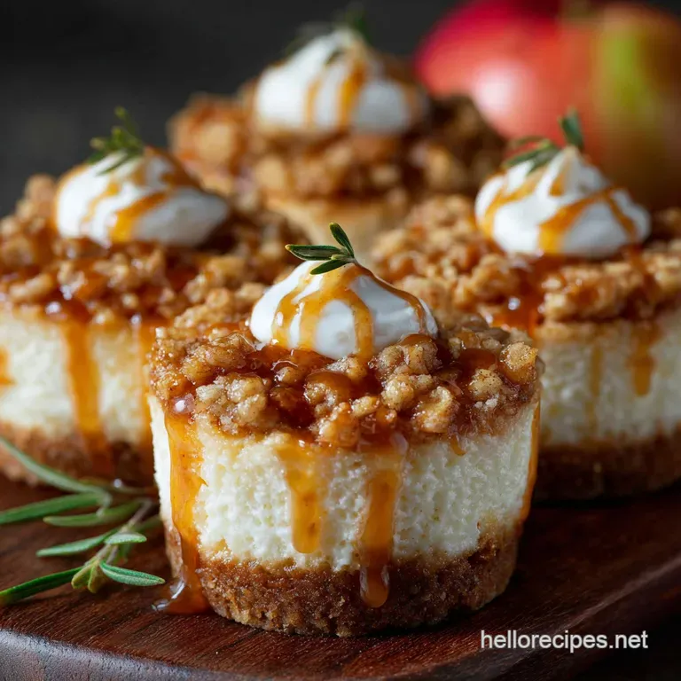 Apple Crisp Mini Cheesecakes: Easy Fall Dessert Recipe